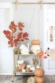 25 Fall Bar Cart Styling Ideas » Lady Decluttered
