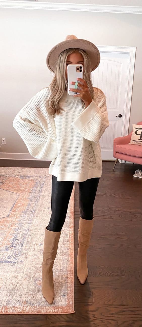 12 Winter Outfit Ideas with Leggings » Lady Decluttered