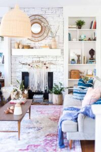 12 Modern Boho Fireplace Mantel Decor » Lady Decluttered
