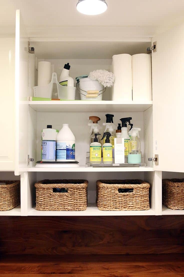 30 Clever Cleaning Supplies Organization Ideas » Lady Decluttered