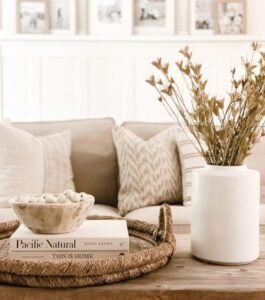 16 Neutral Coffee Table Decor Ideas » Lady Decluttered
