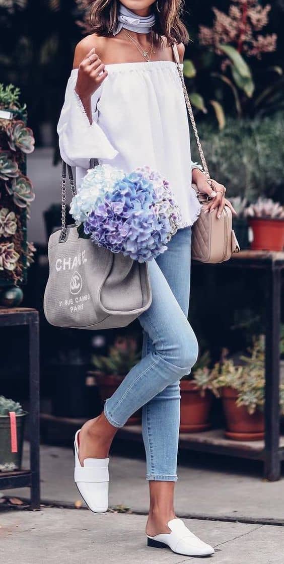 30 Simple Off the Shoulder Spring Outfit Ideas » Lady Decluttered