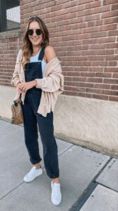 20 Spring Outfit Ideas with Overalls » Lady Decluttered