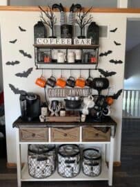 14 Spooky Halloween Coffee Bar Decor Ideas » Lady Decluttered