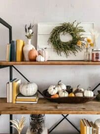 25 Classy Fall Shelf Styling Ideas » Lady Decluttered