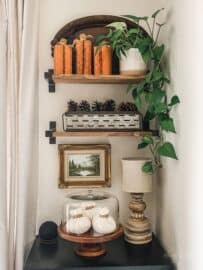25 Classy Fall Shelf Styling Ideas » Lady Decluttered