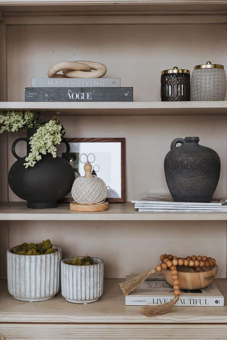 20 Transitional Shelf Styling Ideas » Lady Decluttered