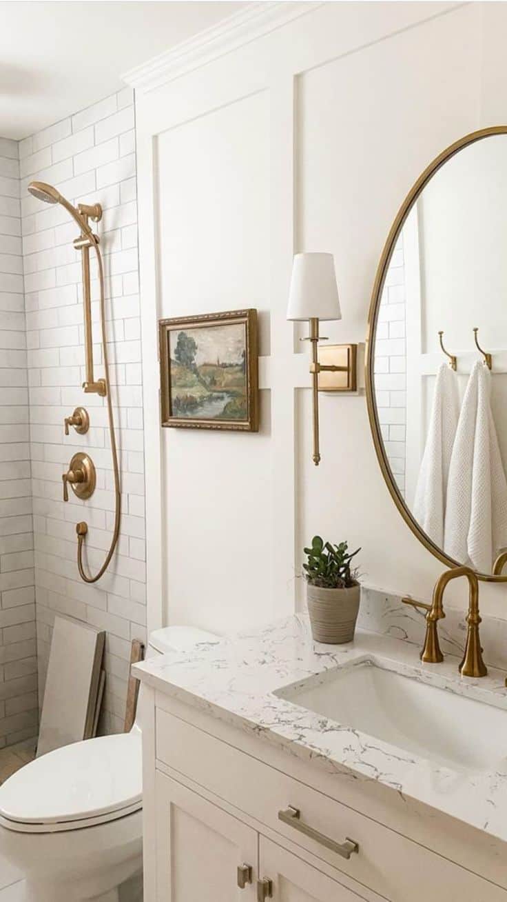 20 Transitional Bathroom Decor Ideas » Lady Decluttered
