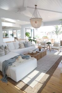 22 Neutral Coastal Living Room Decor Ideas » Lady Decluttered