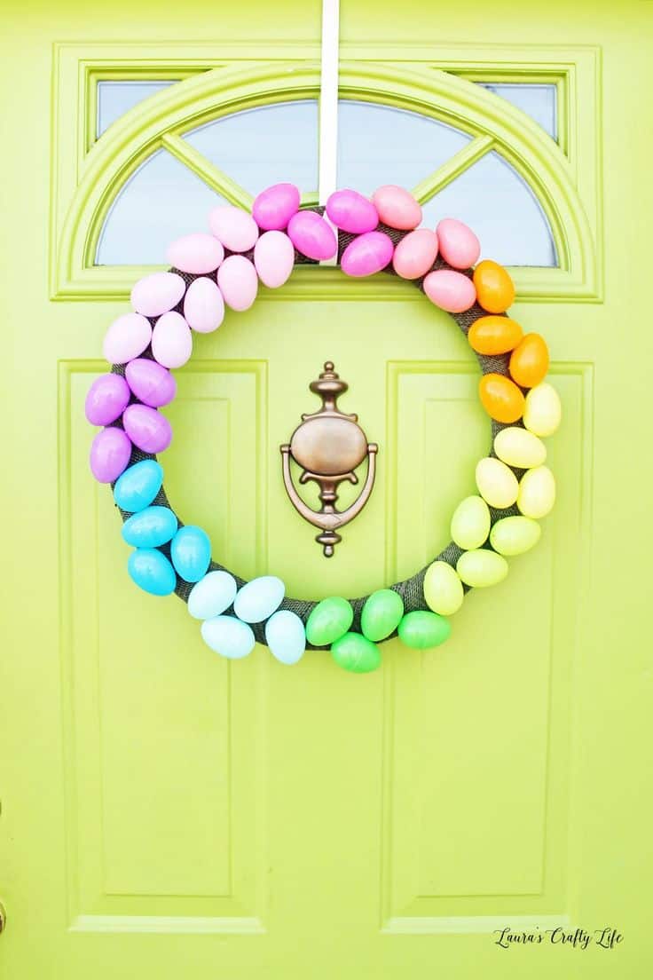 18 Easy DIY Easter Egg Wreaths » Lady Decluttered