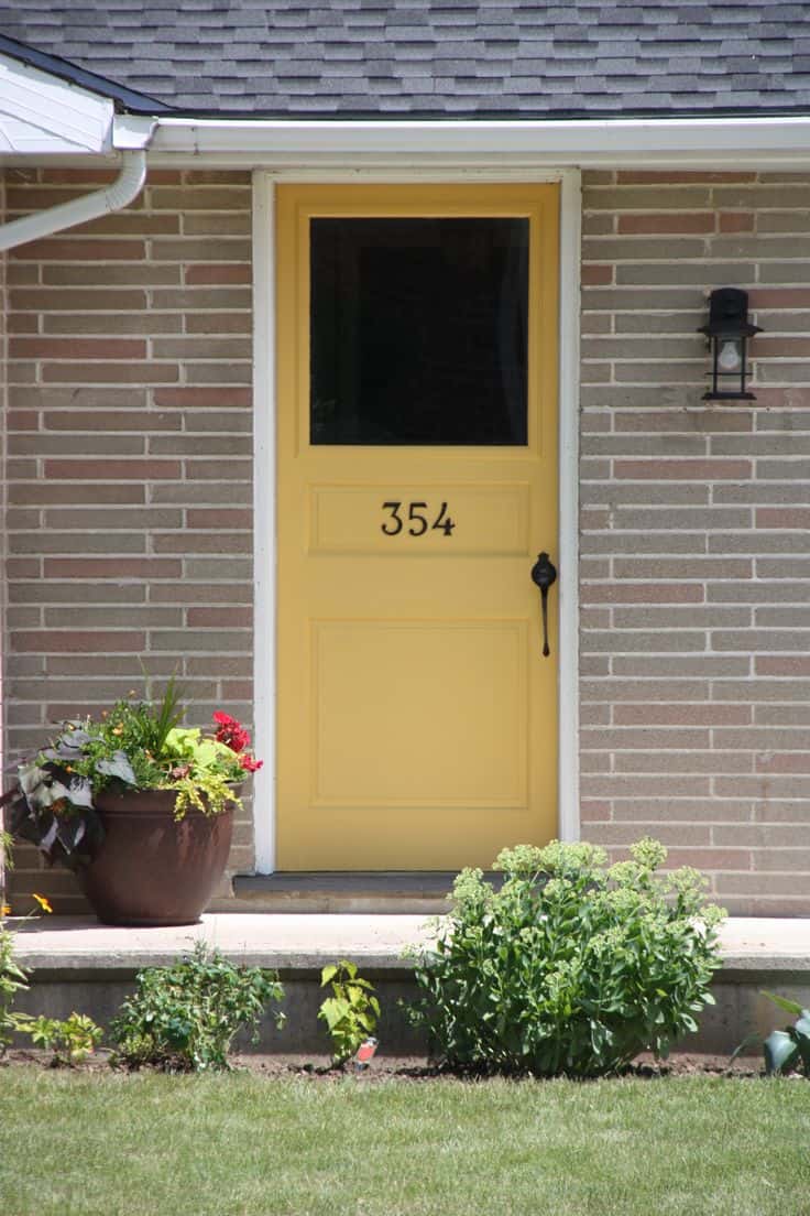 20 Beautiful Yellow Front Door Ideas » Lady Decluttered