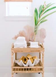 12 Coastal Bar Cart Styling Ideas » Lady Decluttered