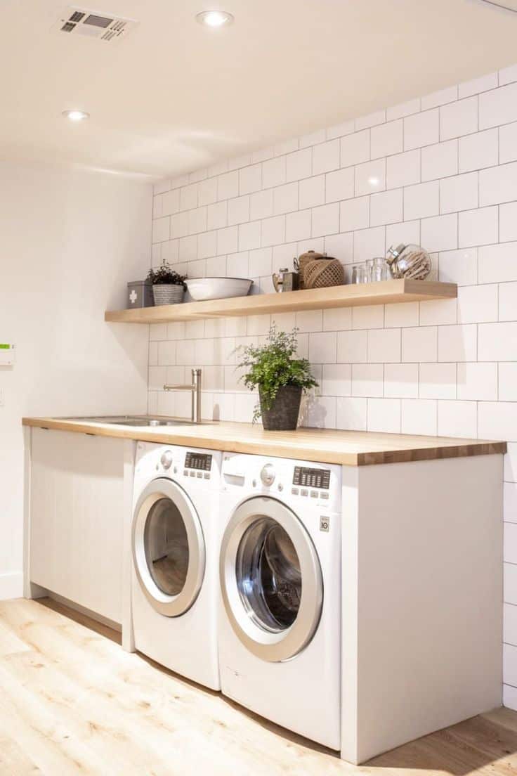 22 Minimalist Laundry Room Ideas » Lady Decluttered