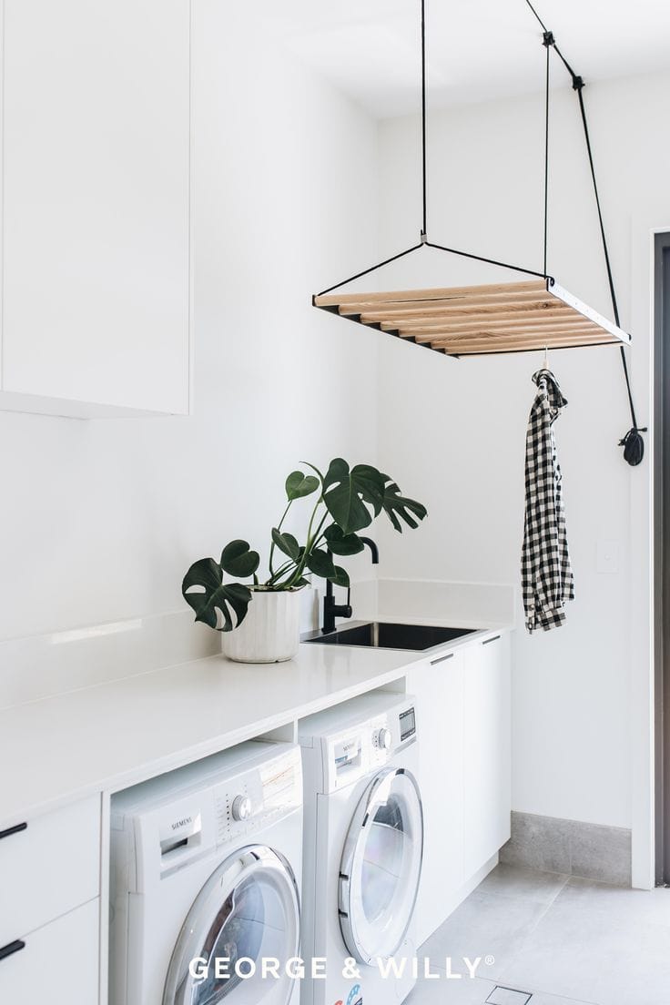 22 Minimalist Laundry Room Ideas » Lady Decluttered