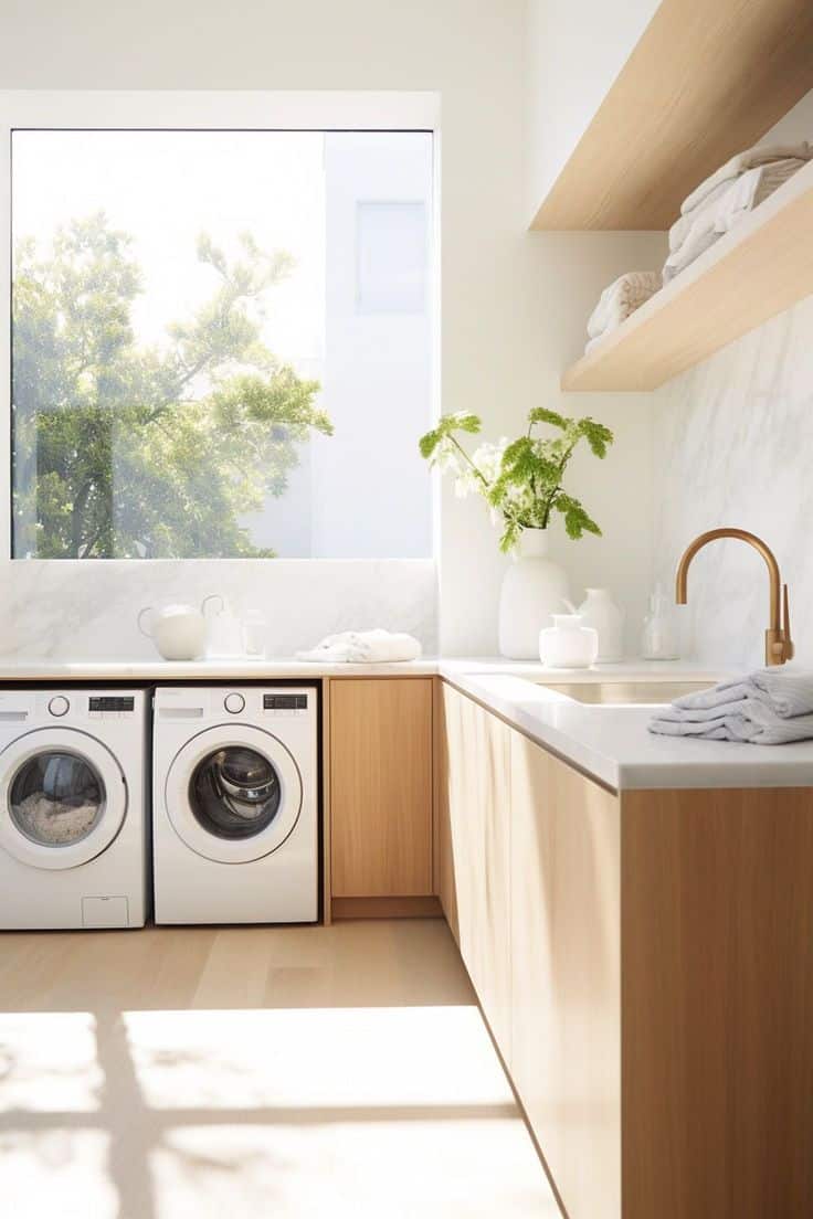 22 Minimalist Laundry Room Ideas » Lady Decluttered