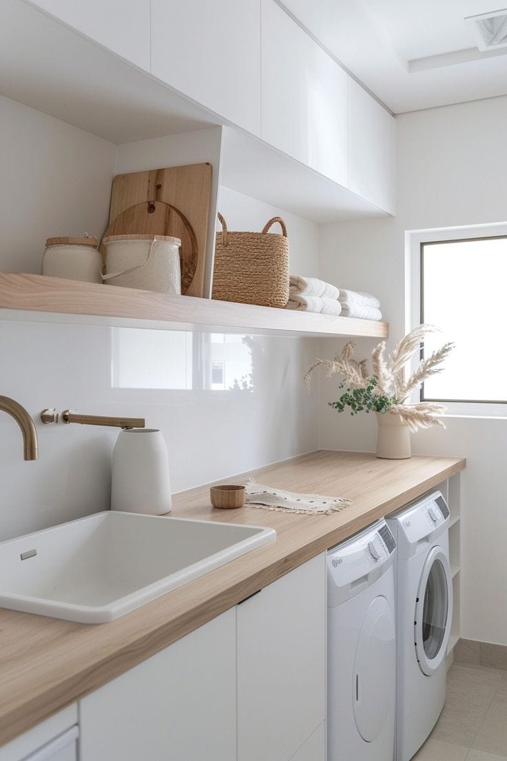 22 Minimalist Laundry Room Ideas » Lady Decluttered