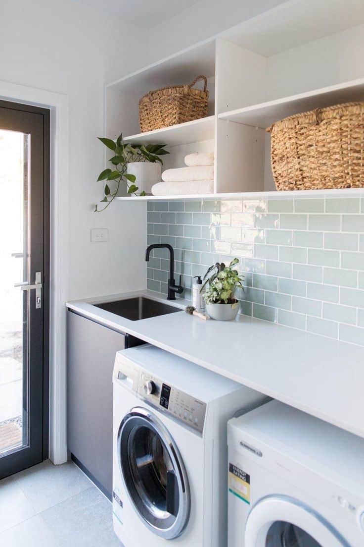 22 Minimalist Laundry Room Ideas » Lady Decluttered
