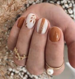 21 Super Easy Fall Nail Designs » Lady Decluttered