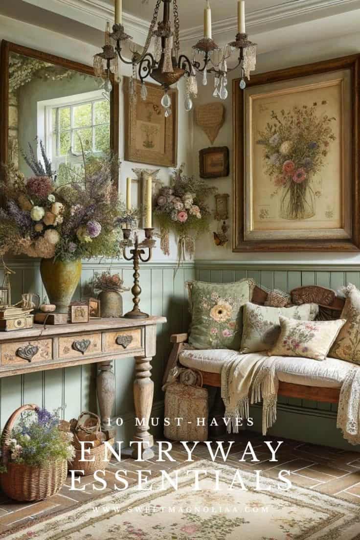 18 Cottage Core Home Entryway Ideas » Lady Decluttered