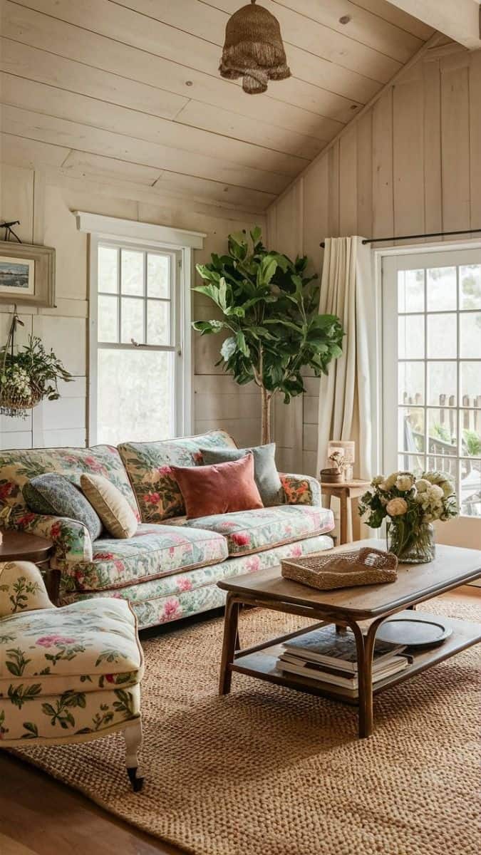 20 Cozy Cottage Core Living Room Decor Ideas » Lady Decluttered