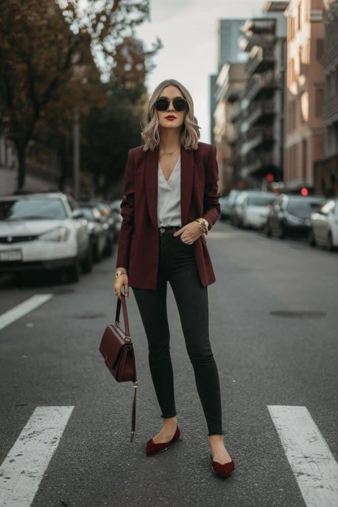 16 Burgundy Fall Outfit Ideas for Women » Lady Decluttered