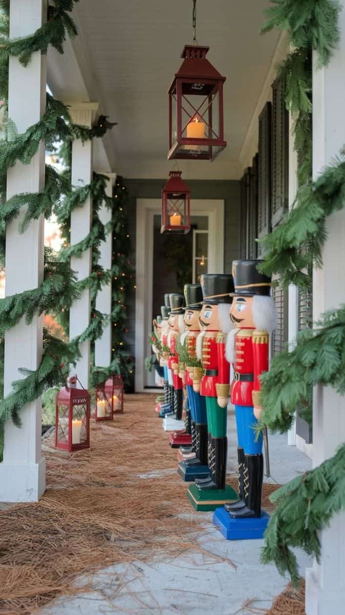 16 Nutcracker Christmas Porch Decor Ideas » Lady Decluttered