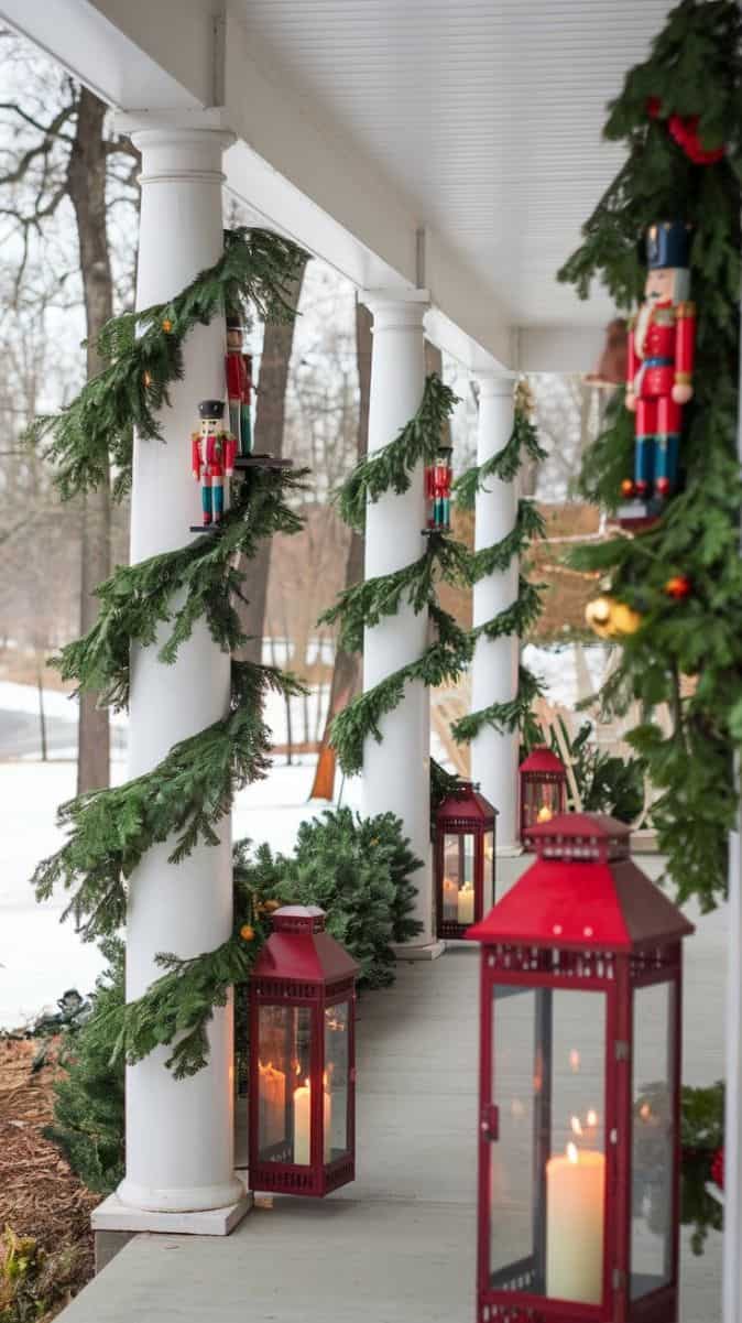 16 Nutcracker Christmas Porch Decor Ideas » Lady Decluttered