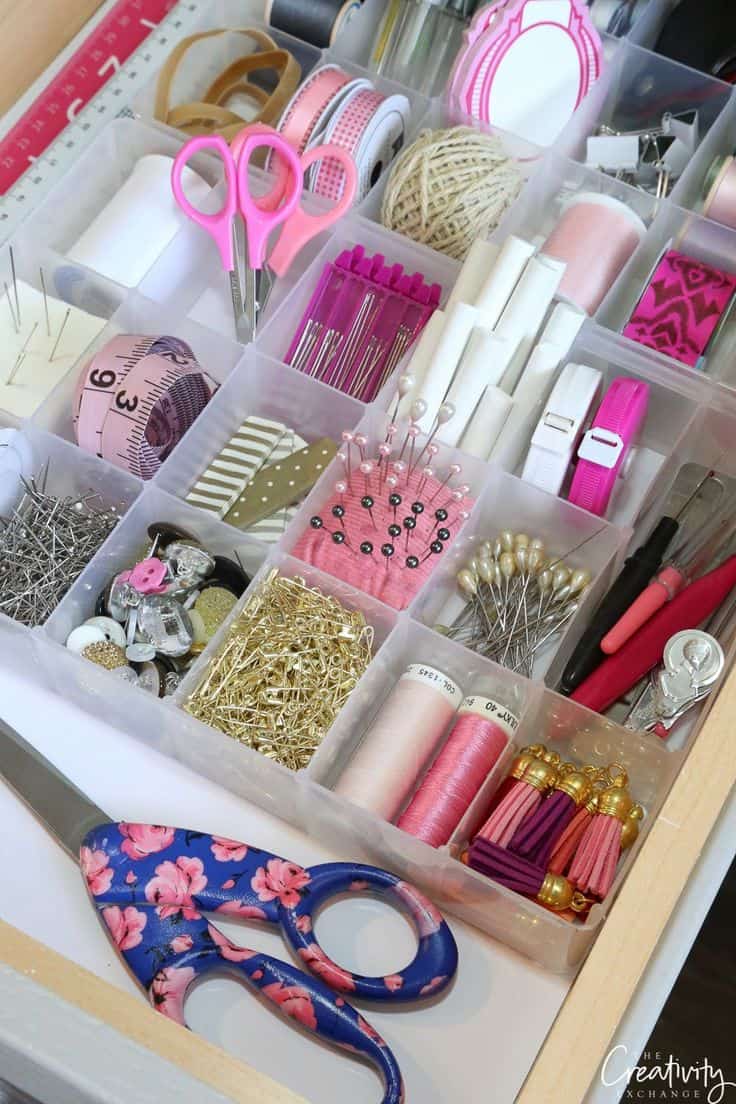18 Brilliant Sewing Organization Ideas » Lady Decluttered