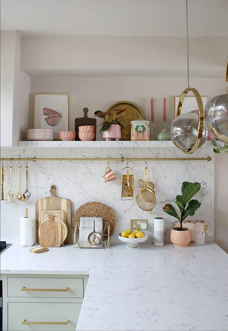 22 Kitchen Shelf Styling Ideas » Lady Decluttered