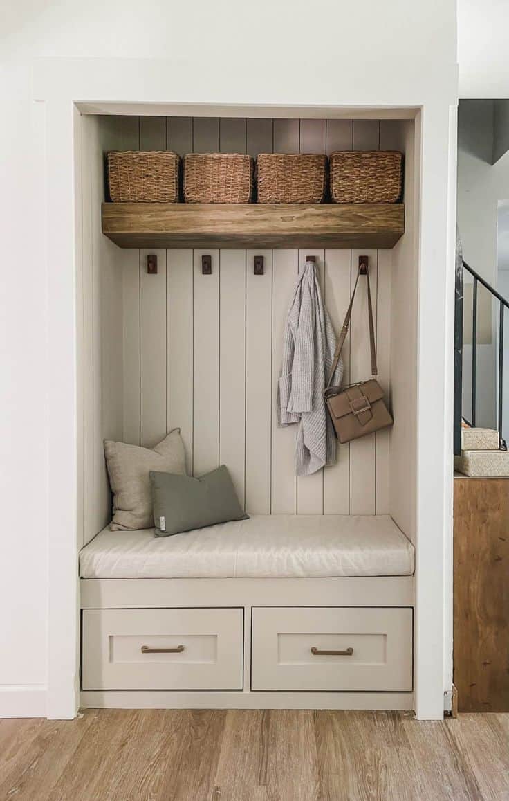 16 Converted Mudroom Closet Ideas » Lady Decluttered