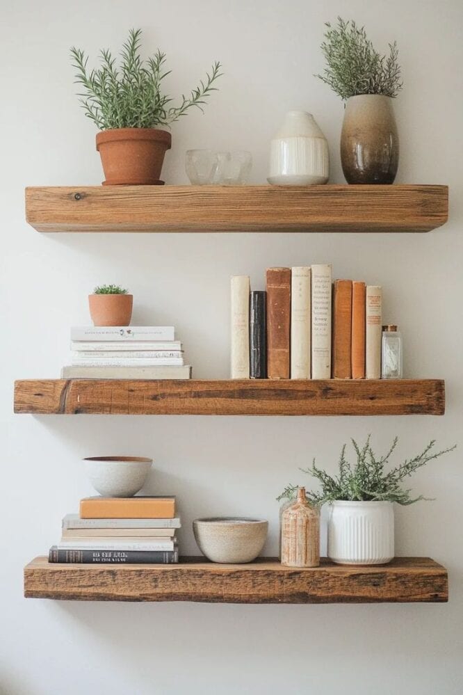 22 Floating Shelf Styling Ideas » Lady Decluttered