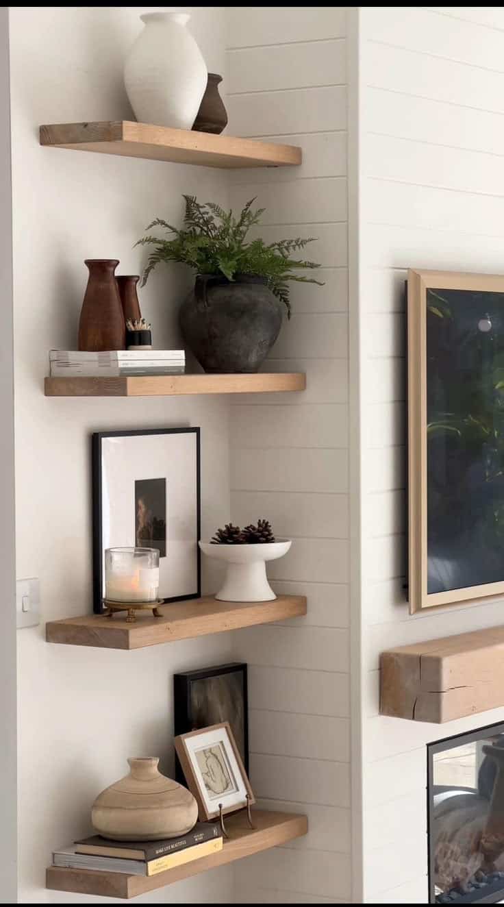 22 Floating Shelf Styling Ideas » Lady Decluttered