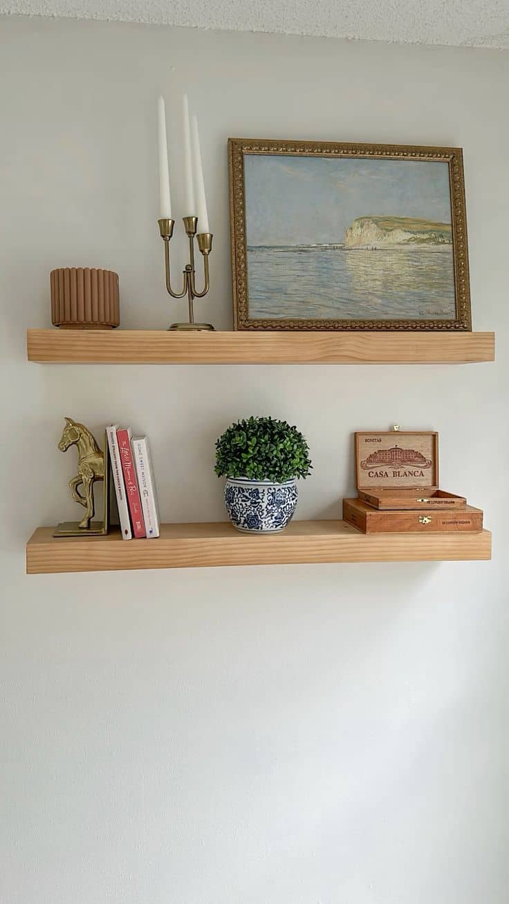 22 Floating Shelf Styling Ideas » Lady Decluttered