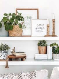 22 Floating Shelf Styling Ideas » Lady Decluttered