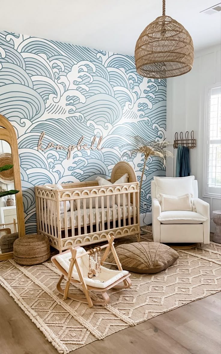 24 Nursery Wall Paper Ideas » Lady Decluttered