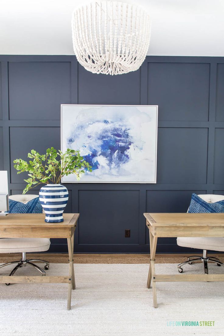 16 Beautiful Blue Home Office Styling Ideas » Lady Decluttered
