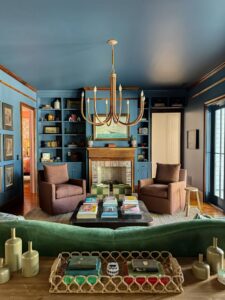 14 Moody Color Drenched Living Room Ideas » Lady Decluttered