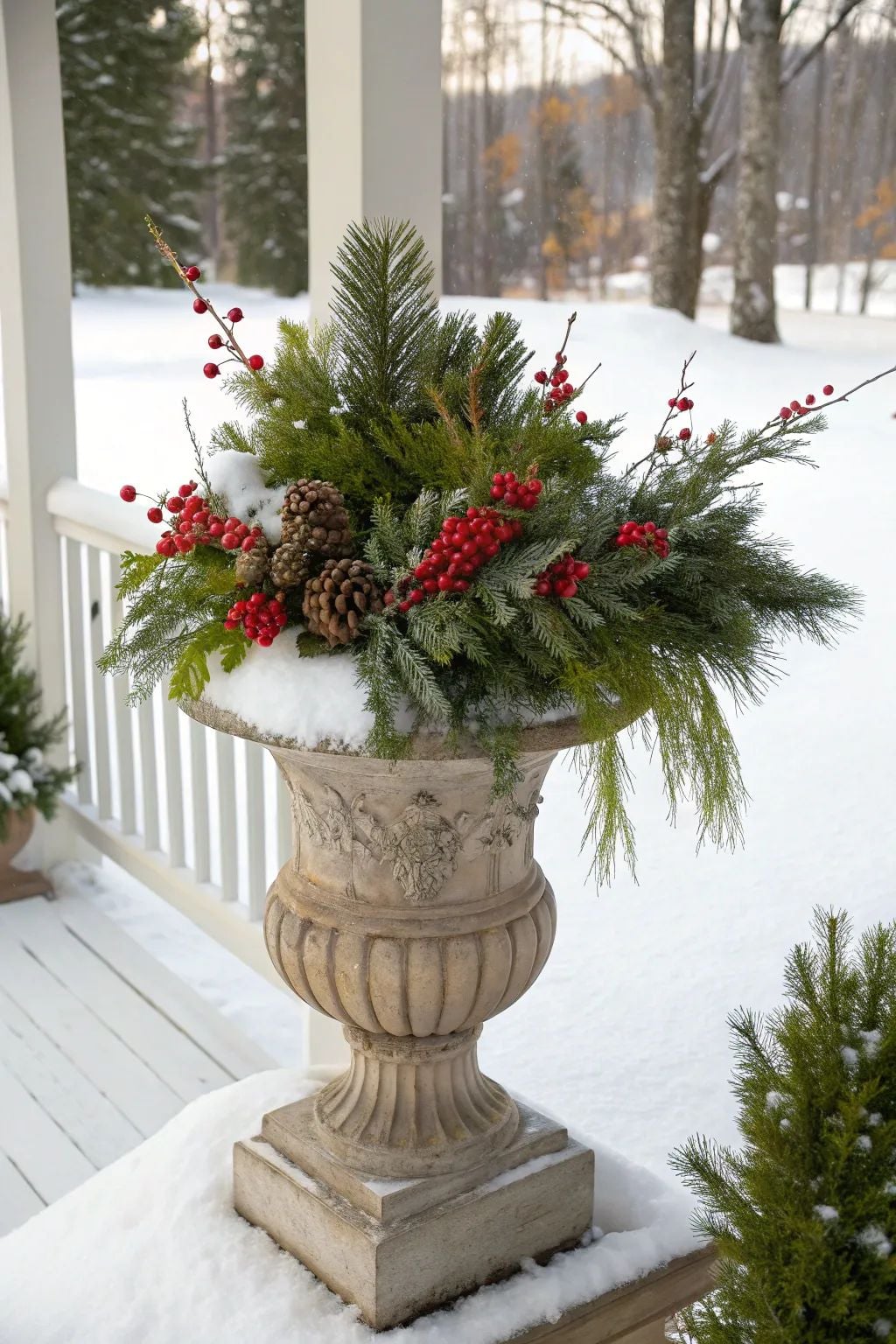 20 Festive Outdoor Christmas Planters » Lady Decluttered